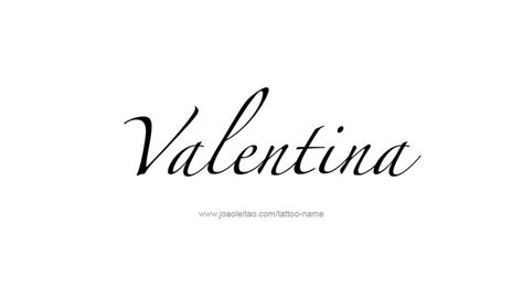 Valentina Name Tattoo Designs