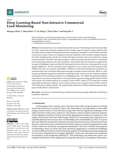 Deep Learning Based Non Intrusive Commercial Pdf Deep Learning Artificial Neural Network