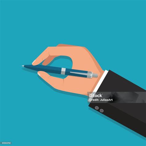 벡터는 일러스트 레이 션 평면 디자인 고립 남자는 펜을 보유 하 고 씁니다 손에 펜 계약서에 대한 스톡 벡터 아트 및 기타 이미지 계약서 공란 기업 재무와 산업