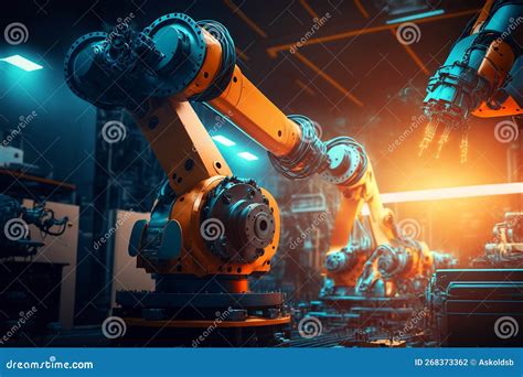Smart Industry Robot Arm For Industrial Production Process Automatisering Technology Generative