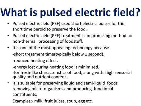 Pulsed Electric Field Ppt Pptx
