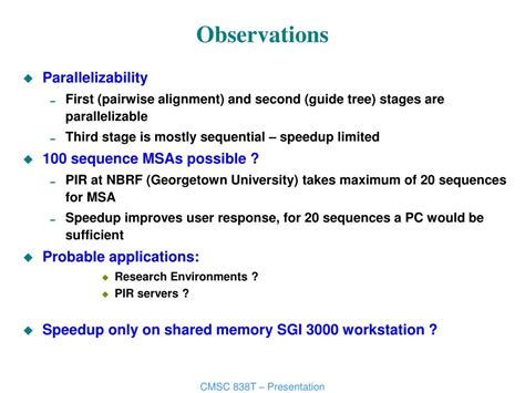 Ppt Performance Optimization Of Clustal W Parallel Clustal W Ht