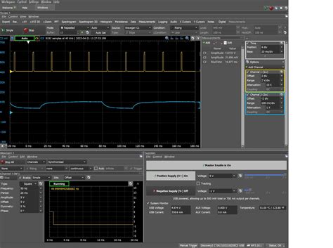 Waveforms Scope Is Not Triggered By Wavegen Test And Measurement