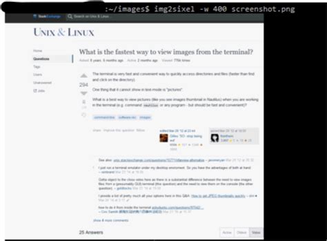 Command Line What Is The Fastest Way To View Images From The Terminal Unix Linux Stack