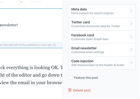 how to add an intro to your ghost newsletter and hide it from your blog