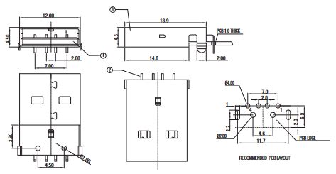 USB TYPE A Male Connector Pinout Datasheet Connection And Specs