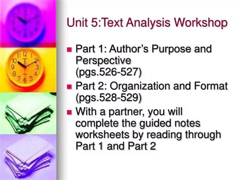Ppt Unit 5 Text Analysis Workshop Powerpoint Presentation Free
