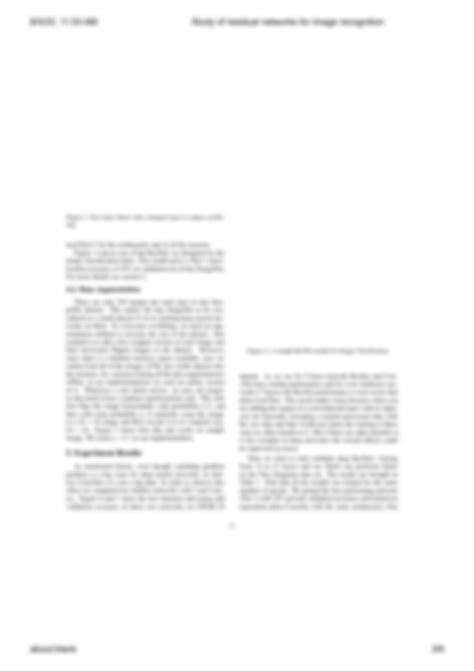 Solution Study Of Residual Networks For Image Recognition
