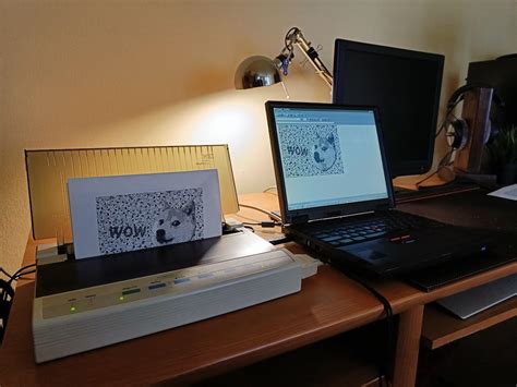 Ibm 4070 Ij A 1992 Portable Printer In Mint Condition Connected To My Tireless 600e R Thinkpad