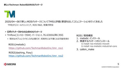 techman ros package ppt