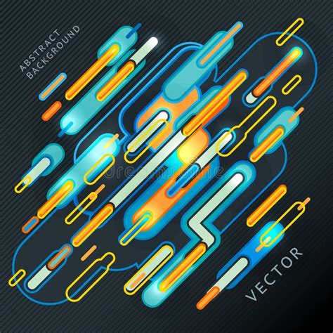 Modern Style Abstraction With Composition Made Of Various Rounded Shapes In Color Stock Vector