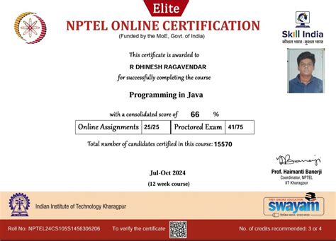 r dhinesh ragavendar on linkedin programminginjava nptel upskilling