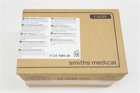 Smiths Medical 21 7301 24 Cadd Administration Set 50 Ml Box Of 12