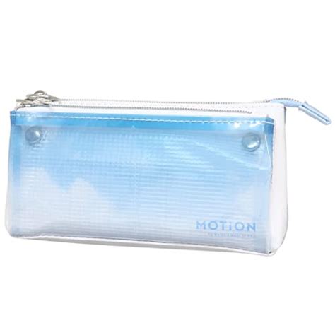 カミオジャパンkamiojapan Motion ペンポーチ クリアサンカクマルチペンケース 【ブルー 】の評判・口コミ｜わたしと、暮らし。