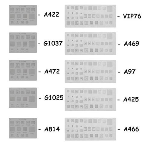 Купить Набор из 10 Bga трафаретов Mtk Sc Msm для Apple Samsung