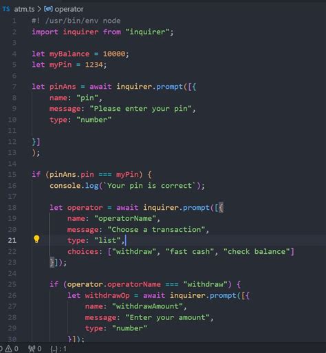Mehtab Ali On Linkedin The Typescript Simple Atm Simulator Is A