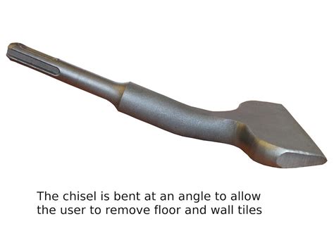 Tile Removing And Hard Brick Chisel 80mm Cranked Sds Plus Fitting