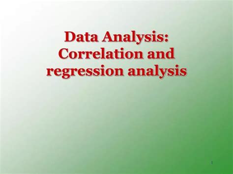 Ppt Data Analysis Correlation And Regression Analysis Powerpoint