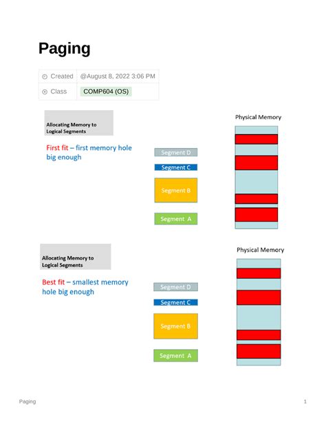 Paging Paging Created Class Comp604 Os August 8 2022 306 Pm