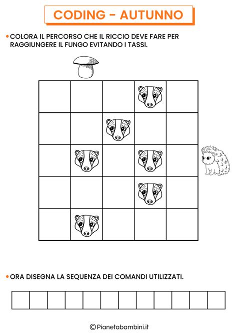Schede Di Coding Sullautunno Pianetabambiniit
