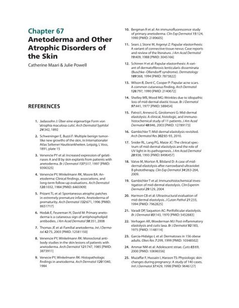Chapter 67 Anetoderma And Other Atrophic Disorders Of The Skin