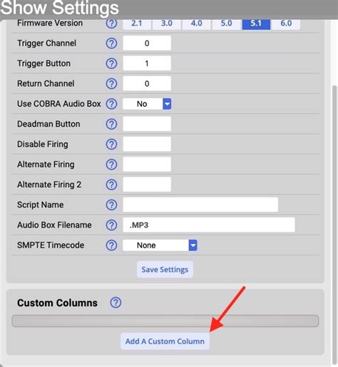How To Make A Custom Column In Cobra Show Creator Cobra Firing Systems