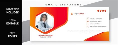 Premium Vector Unique Email Signature Design