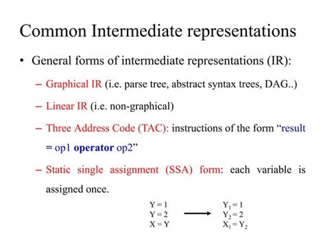 Intermediate Code Generation In Compiler Design Pdf