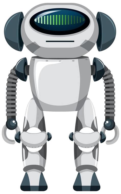 Isolated Robot On White Background Vector Art At Vecteezy