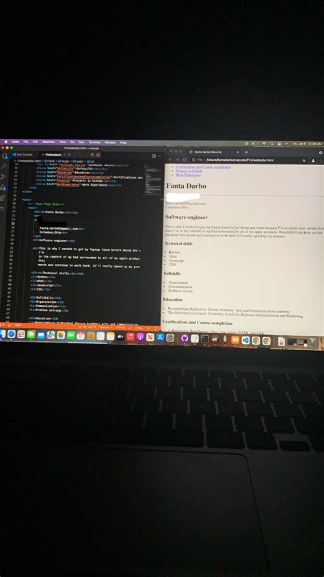 Fanta Darbo On Linkedin Softwareengineer Html Css Resume Blackgirlsintech 14 Comments