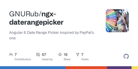 GitHub GNURub Ngx Daterangepicker Angular Date Range Picker Inspired By PayPal S One