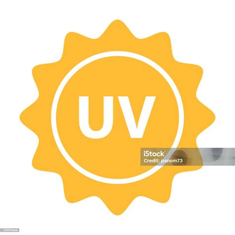 자외선 차단제 벡터 태양 자외선 기호 그래픽 디자인 로고 웹 사이트 소셜 미디어 모바일 앱 Ui 일러스트레이션 개념에 대한 스톡