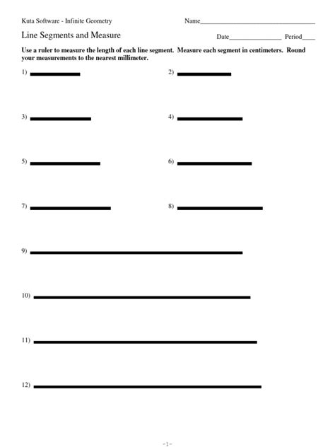 2 Line Segments And Measure Cm Pdf Length