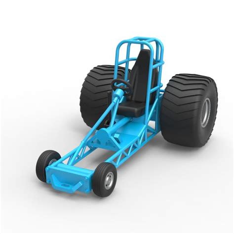 3d File Diecast Chassis Of Mini Rod Pulling Tractor Scale 1 To 25・3d Printable Design To
