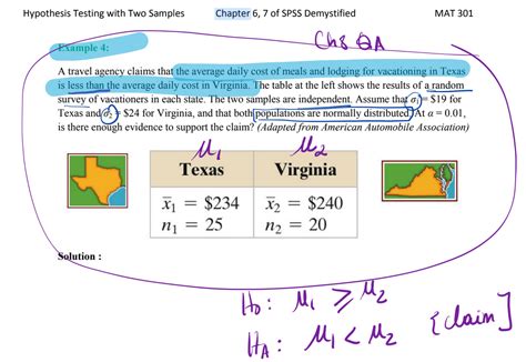 Solved Hypothesis Testing With Two Samples Chapter Of Chegg