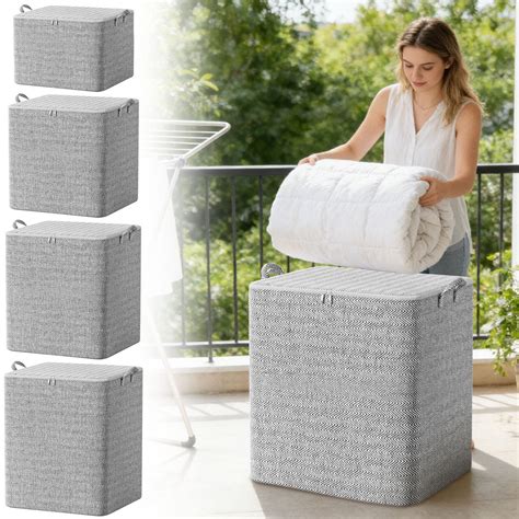 Palifeur Clothes Storage Bins With Lids 30l Extra Large Capacity
