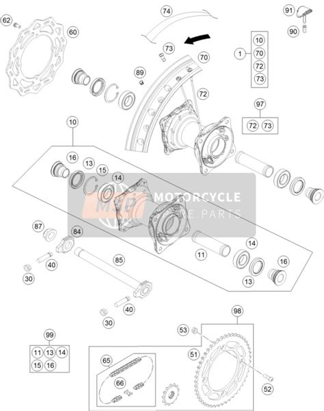 Ktm 85 Sx 1916 Europe 2017 Rear Wheel Msp