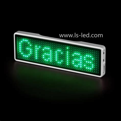 LED Name Tag LED Name Badge Scrolling LED Display Rechargeable Programmable Led Tag Advertising
