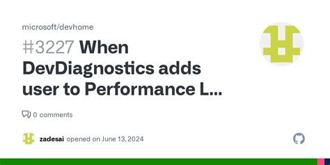 When DevDiagnostics Adds User To Performance Log Users Suggest User To