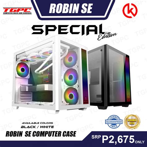Robin 3 Tempered Glass Full Tower Cpu Case Coolman Gaming Case Keytech Robin Se Special