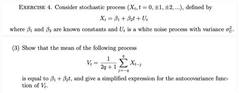 Solved Exercise 4 Consider Stochastic Process