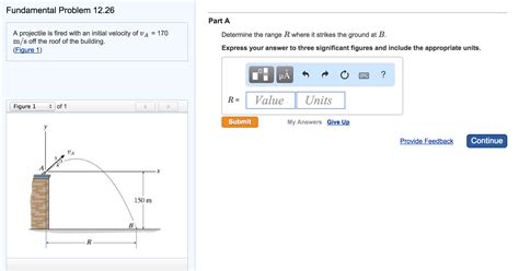 Solved A projectile is fired with an initial velocity of | Chegg.com