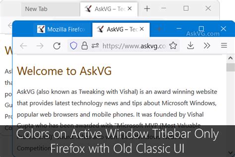 Tip Enable Blue Titlebar On Active Window Only In Firefox Keep