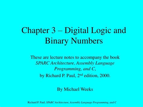 PPT Chapter Digital Logic And Binary Numbers PowerPoint Presentation ID