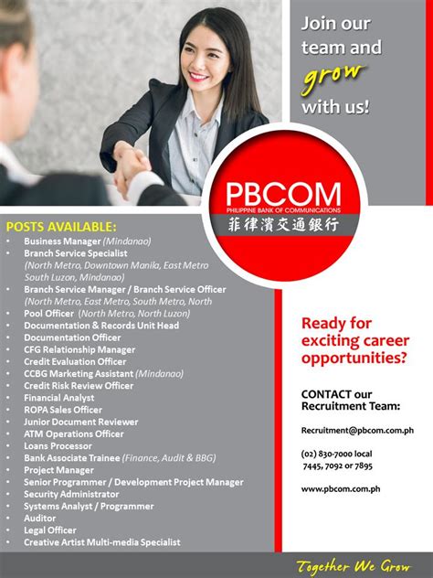 Philippine Bank Of Communications Pbcom On Linkedin Pbcom80 Togetherwegrow