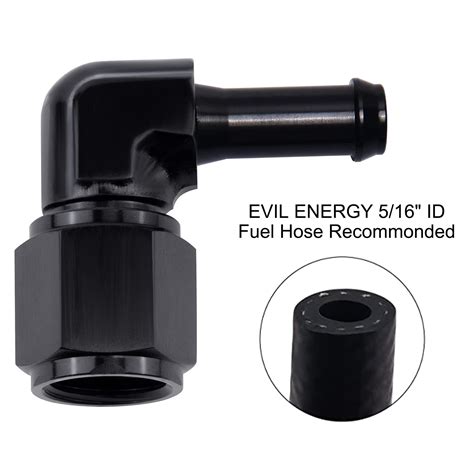 6an Female To 516 Barb Hose Fitting 90 Degree Swivel