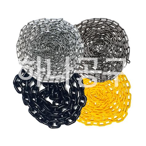 쇠사슬 스텐체인 강철 Sus서스 플라스틱 바리게이트 차단줄 주차금지 안전 개목사슬 걸이 고리 주차장 쇠줄