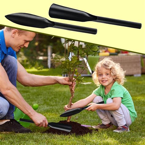 Forged Manganese Steel Garden Shovel Double Edged Rust Resistant