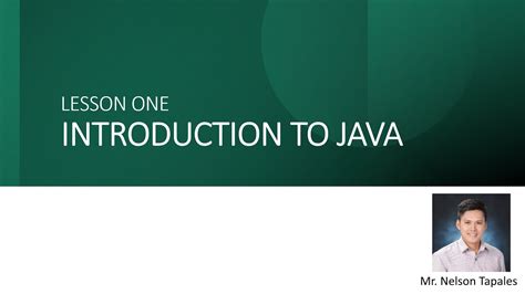Java Programming Lesson 1 Introduction To Java Youtube