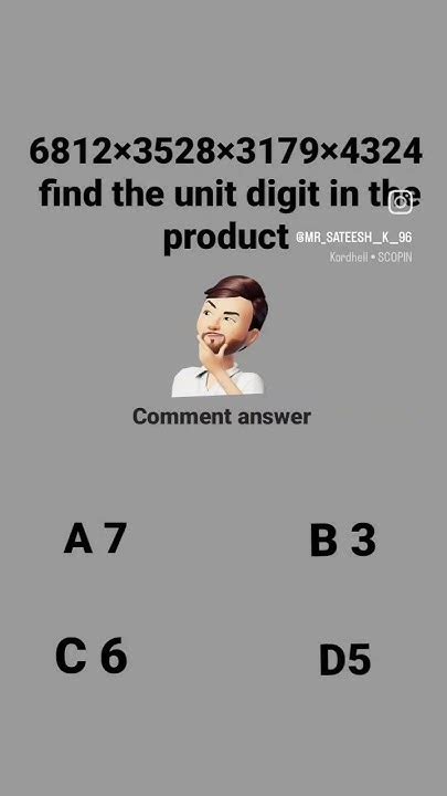Unit Digit Question Unitdigit Unitdigitconcept Maths Mathshorts
